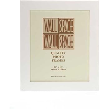 Wall Space 12x8 Matt White Photo Frame - 12 x 8 inch Wooden Photo Frame ...