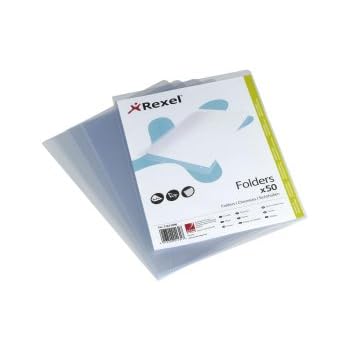 Rexel Anti Slip Folders A4 Embossed Clear (Pack Size 25): Amazon.co.uk ...
