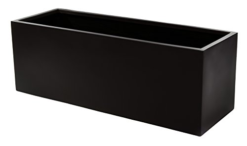 Fibreglass Trough Planter - Matt Black - Large H33cm x L98cm: Amazon.co ...