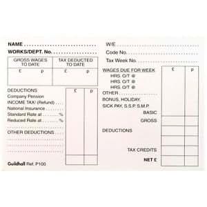 Wage slips, Pay slips 100 sheets per pad. PAYE: Amazon.co.uk: Office ...