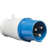 16A/3 Pin Industrial Plug and Panel Socket Set 220-250V male and Female ...