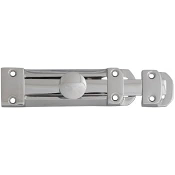 Bright Chrome Plate Heavy Duty Sliding Door Bolt 150mm: Amazon.co.uk ...