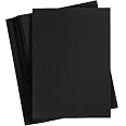 LRS Black Pastel Sheet - A4 Size - 250 GSM Thick - Pure Black - Pack of ...