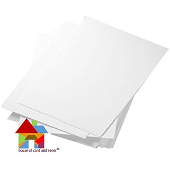 HCP Card Cartoncino formato A3, 300 g/mq, colore: bianco, confezione da ...