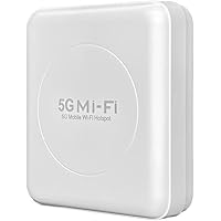 AUSEK 5G Portable WiFi Hotspot Wireless Dongle with Upto 2Gbps Download, 10000mAh Battery, Dual ...
