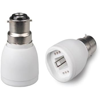B22 to B15 Lamp Light Bulb Socket Base Adapter Converter Edison Screw ...