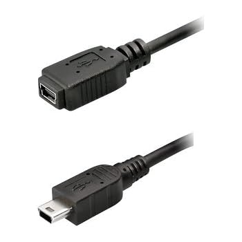 USB 2.0 Mini B Extension Cable Male Mini USB 5-Pin to Female USB Mini B ...