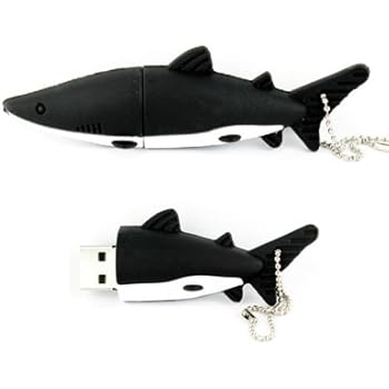 YooUSB 8GB Novelty Cool Black Shark USB Flash Key Pen Drive Memory ...