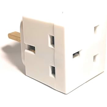 UK Double Cube Plug Adaptor Socket Electrical Three: Amazon.co.uk ...