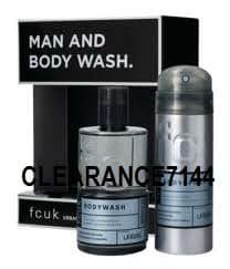 New Mens FCUK Man And Wash Box Gift Set Urban Body spray + Urban ...
