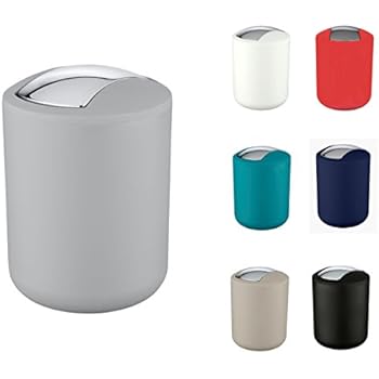 GEEZY 1.5L Stainless Steel Table Top Waste Recycling Rubbish Bin Swing ...