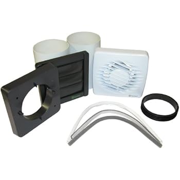 Xpelair Simply Silent DX100TS with Wall Kit (300mm Telescopic Duct and ...