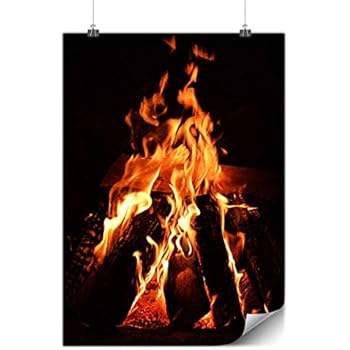 Posters: Feux Posters XXL - Feu De Cheminée (120 x 80 cm): Amazon.fr ...