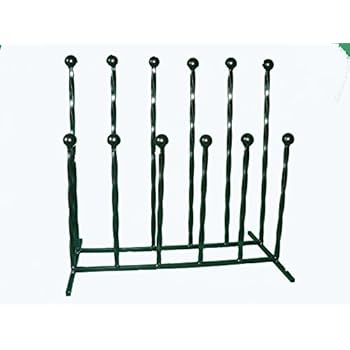 6 Pair Wrought Iron Wellington Boot Stand, Welly Rack, Riding Boots ...
