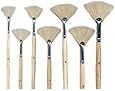 7 Fächerpinsel Künstlerpinsel Pinsel Set für Ölfarbe Acrylfarbe: Amazon ...