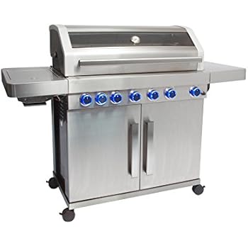 LG Outdoor Grill Stream Gourmet 6 Burner Plus Steak Shelf Side Burner ...