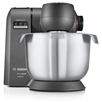 Bosch MaxxiMUM Kitchen Machine, 1600 W - 5.4 L - Granite Grey/Chrome ...