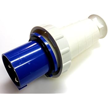 63 amp 3 pin Socket Wall/Surface Mount 220V - 250V IP67 2P+E Waterproof ...