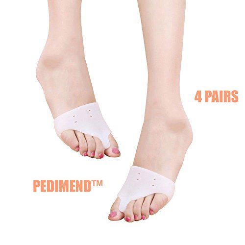 Buy Pedimend 4 Pairs Half Toe Sleeve Metatarsal Pads | Ball of Foot Gel ...