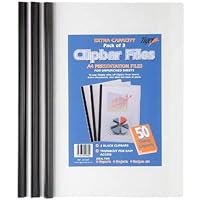 Rapesco 1595 ECO A4 Clip File, Black, Pack of 10 : Amazon.co.uk ...