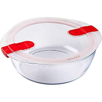 Pyrex Plat Rond 20CM Pyrex 4 en 1 Cook & Store 1L + Couvercle: Amazon ...