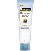 Neutrogena Ultra Sheer Sunscreen SPF 50+ | Broad Spectrum UVA/UVB ...