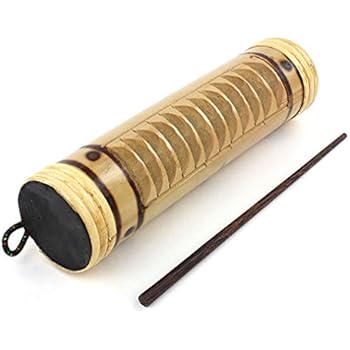 Bamboo Guiro and Shaker with Stick - Fair Trade Percussion Shaking ...