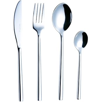 Dartington Crystal Milano 16 Piece Cutlery Set, Pack of 1, Silver ...