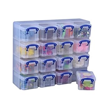 Really Useful Box Plastic Storage Organiser 0.3 Litre Pack Of 16 - Color: Clear: Amazon.co.uk ...