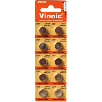 Button Cell Batteries 10x AG10 G10 LR54 1.5 V Vinnic: Amazon.co.uk ...