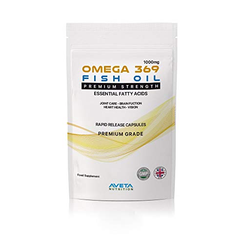 Buy Omega 3 6 9 Fish Oil 1000mg- Premium Strength Grade 365 Softgels ...