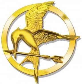 Hunger Games Katniss Mockingjay 18K gold plated brooch / Pin : Amazon ...