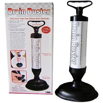 DRAIN BUSTER POWERFUL PLUNGER TOILET SINK CLOG SUCKER REMOVER BATH TUBS ...