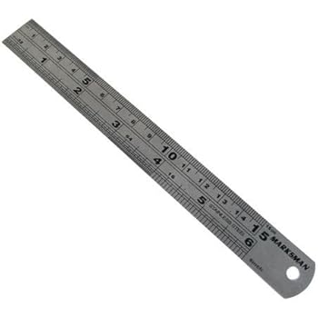 Stanley 64R Rustless Steel Rule 150 mm/6 inch 0-35-400: Amazon.co.uk ...