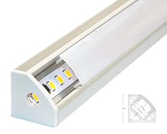 Eurekaled - Profilo Alluminio per Strisce LED da 2mt Barra Angolare 2 ...