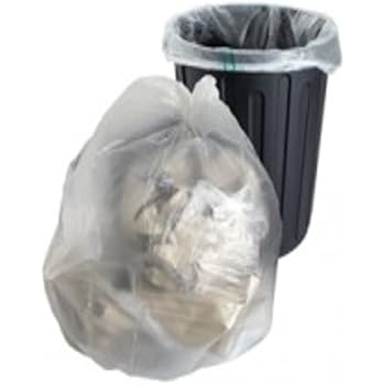200 Large Clear Plastic Polythene Bin Liners Bags Sacks Size 18 x 29 x ...