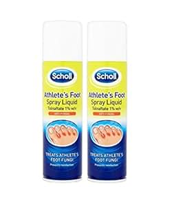 2 x Scholl Athlete's Foot Spray Liquid 150ml Prevents Reinfection ...