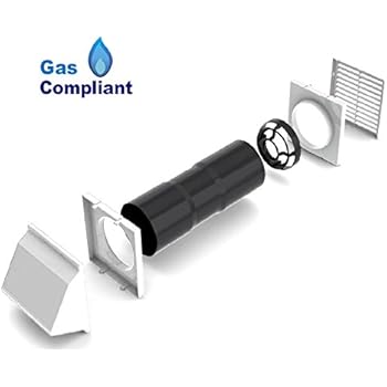 Condensation Damp Control Passive Wall Intake Vent Grille Kit: Amazon ...