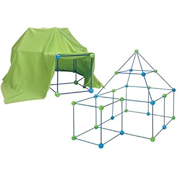 72 Piece Build Your Own Den Kit Childrens Play Construction Fort Tent ...