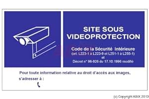 Panneau pvc 15x21 signalisation videosurveillance mural: Amazon.fr ...