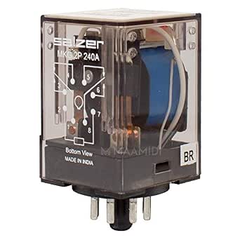 SALZER RELAY 5A 24V DC 2Pole 2C/O 8 PIN MKG + BASE (PACK OF 5 Sets ...