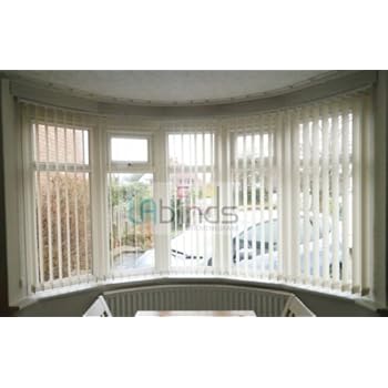 COMPLETE SET OF HEADRAIL CURVED VERTICAL TRACK RAIL & FABRIC BLIND FOR ...