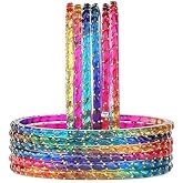 Buy Plain and Glossy Finished Raindrop Glass Bangle Set For Women and ...