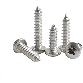 M3 x 8mm 304 Stainless Steel Wood Screws Flat Head Sheet Metal Screws ...