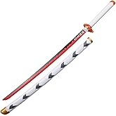 Demon Slayer Fire God Kamado Tanjiro Katana/Sword 104cm Life Size - Bamboo Wood Tanjiro Kamadoo ...