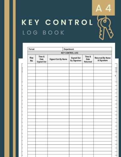 Key Control Log Book: Simple Key Register Log Book | Key Checkout ...