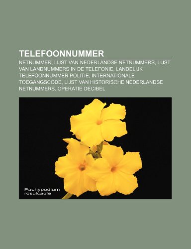 Telefoonnummer: Netnummer, Lijst Van Nederlandse Netnummers, Lijst Van ...