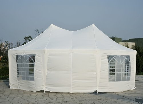 Outsunny 6.8x5M Large Octagonal Party Tent Gazebo Heavy Duty Wedding ...