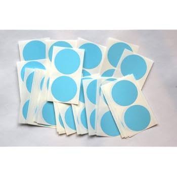 100 Light Blue Round Stickers - Sticky Coloured Self Adhesive Labels ...