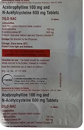 DILO-NAC - Strip of 10 Tablets : Amazon.in: Health & Personal Care
